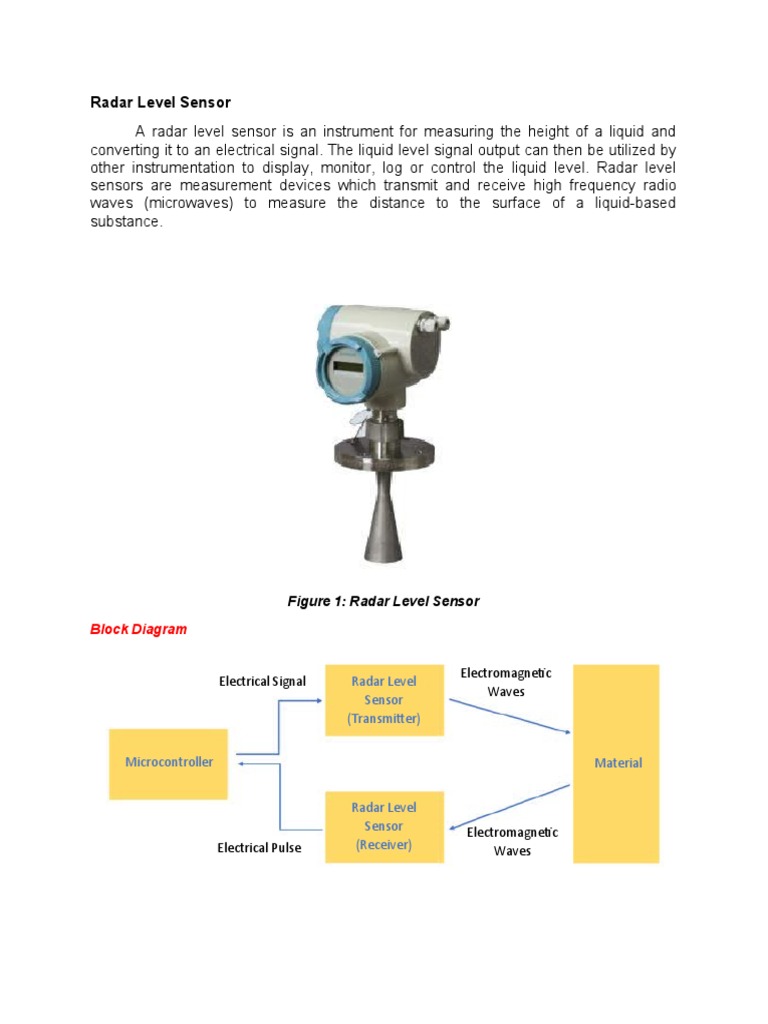 Radar Level Sensor: Block Diagram | PDF | Radar | Electrical Engineering