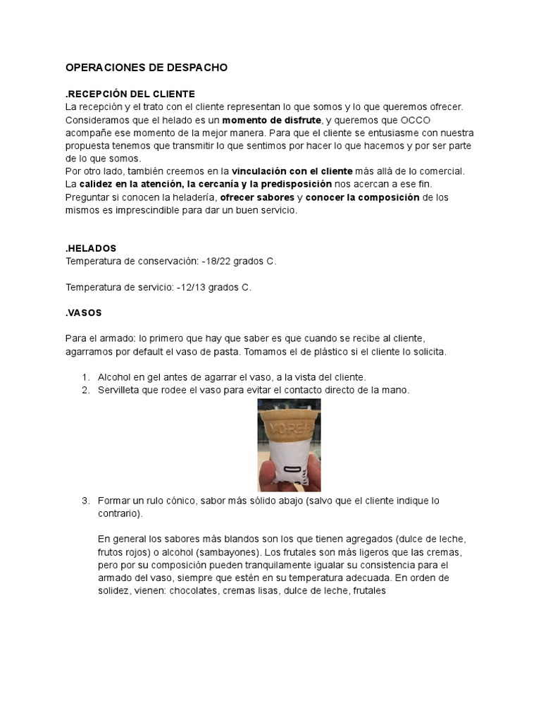Operaciones en Despacho de Helados | PDF | Helado