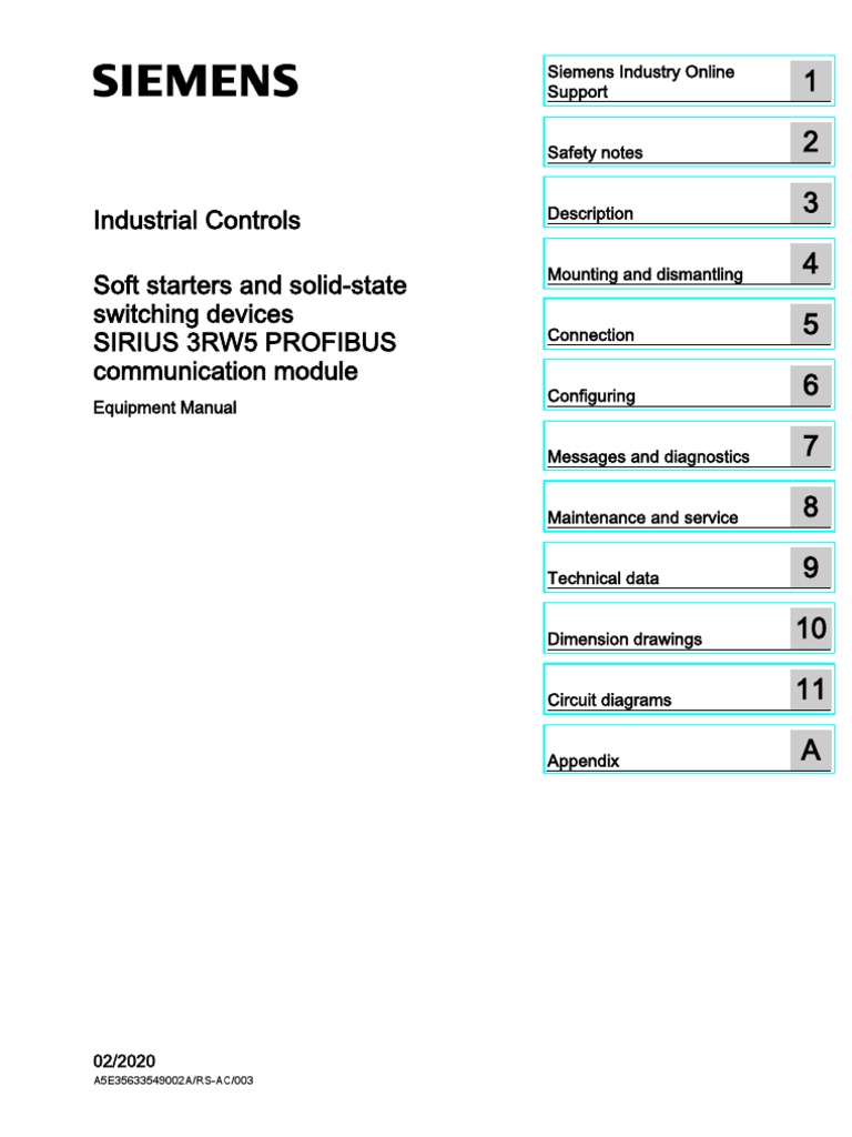 Manual PROFIBUS Communication Module 3RW5 en-US | PDF | Electrostatic Discharge | Computer Network