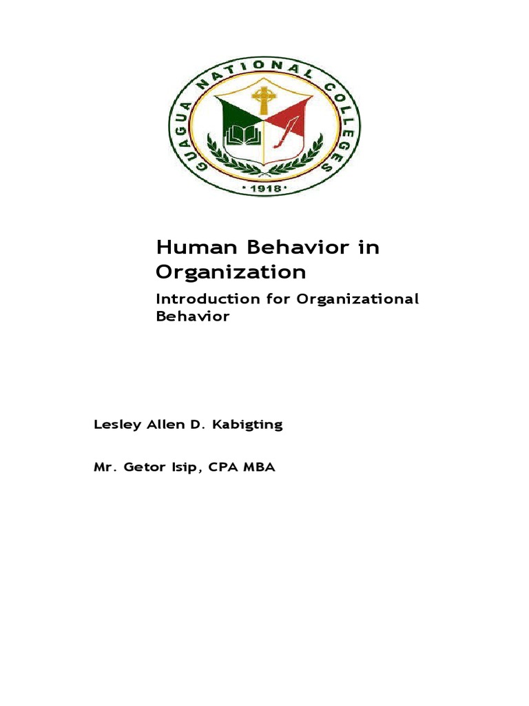 Understanding Organizational Behavior | PDF | Psychology | Behavior