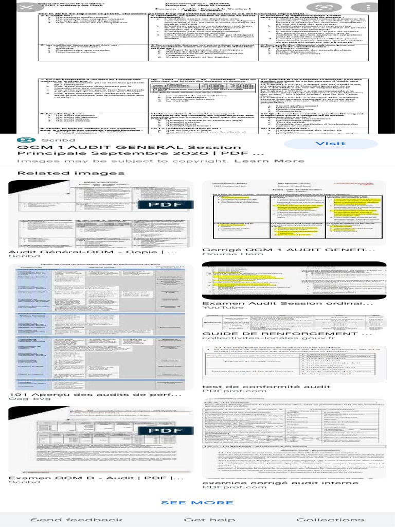 Abou El Jaouad QCM Audit 2019-2020 - Google Search | PDF