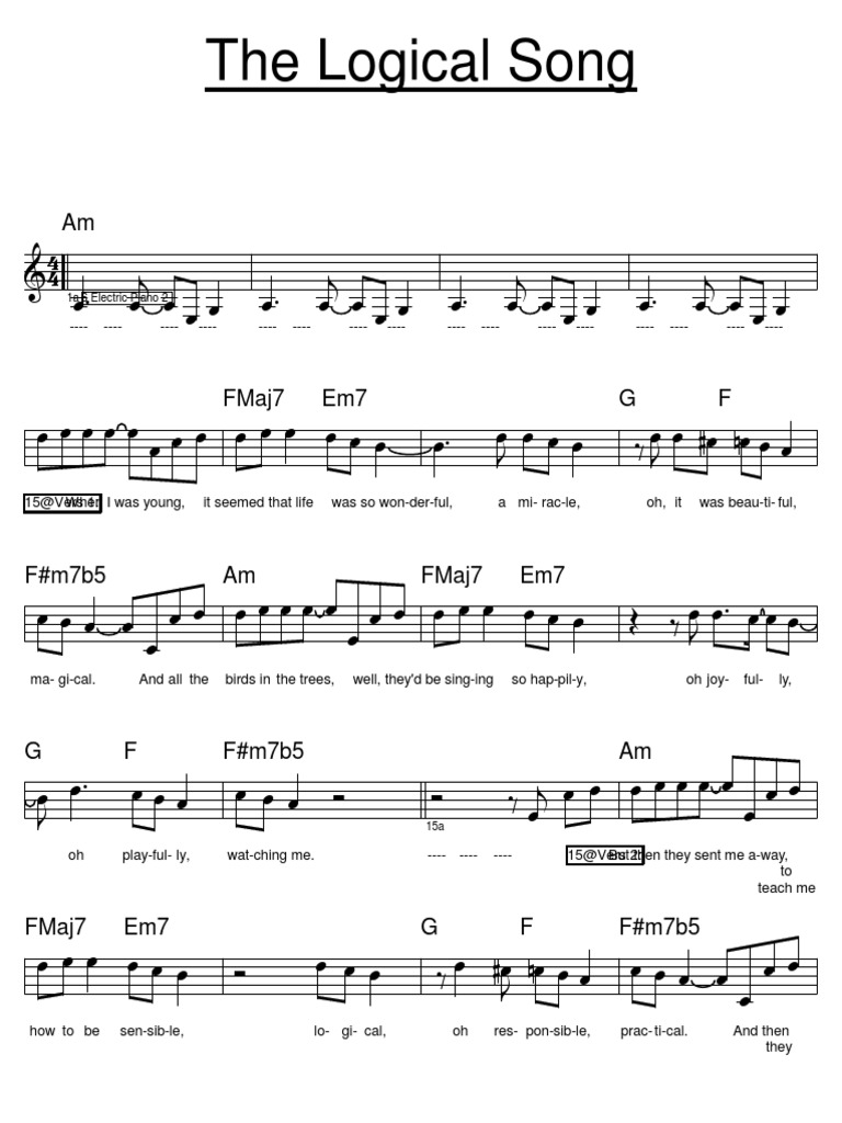 The Logical Song - Key of C | PDF