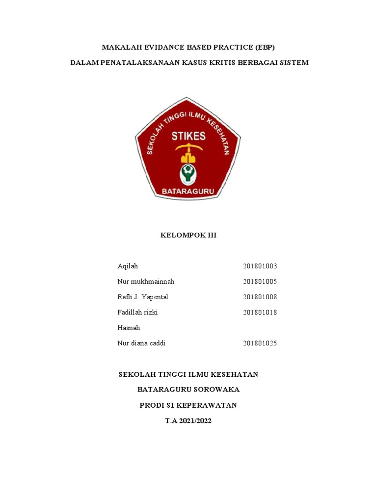 Makalah Evidance Based Practice Pdf