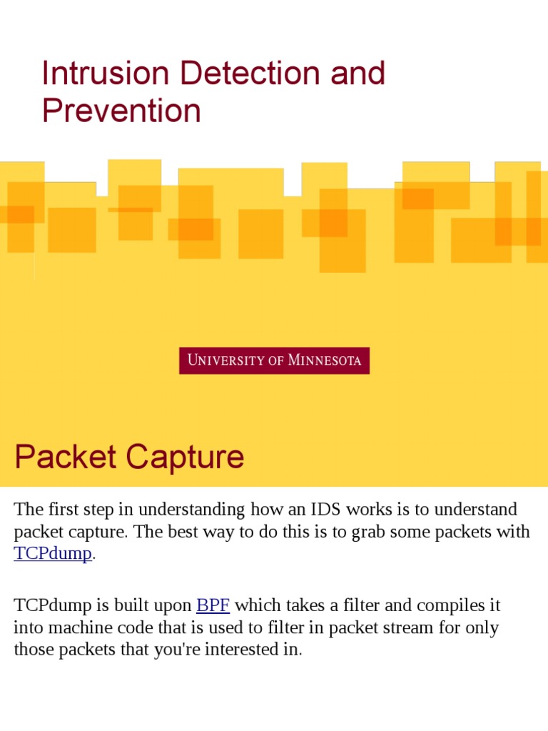An Introduction to Intrusion Detection and Prevention Using TCPdump, Snort, and pfSense | PDF ...