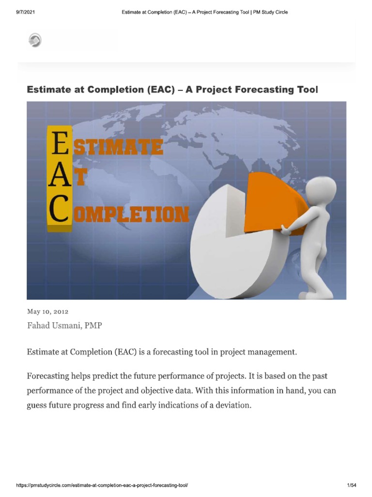 Estimate at Completion | PDF
