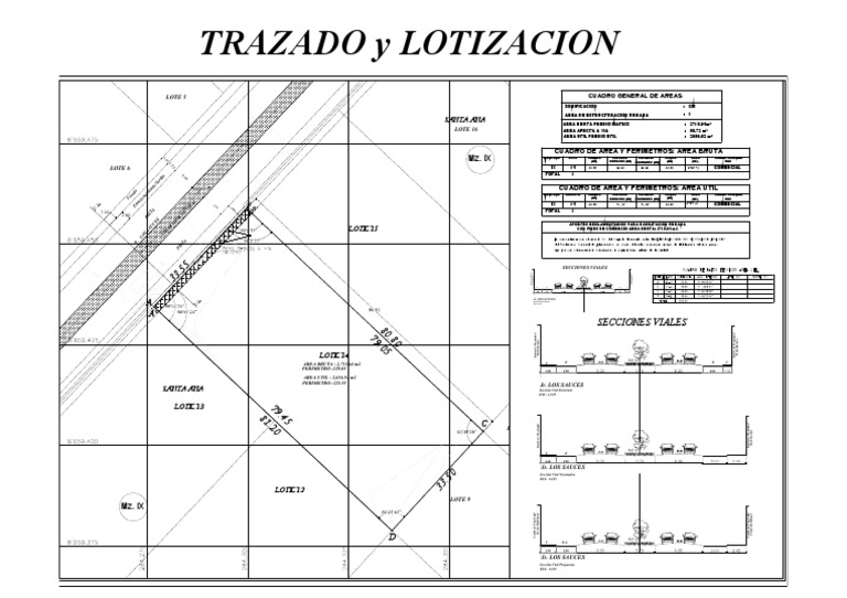 MODELO DE TRAZADO y LOTIZACION LOTE UNICO PARA FINES INDUSTRIALES-Presentación1 | PDF