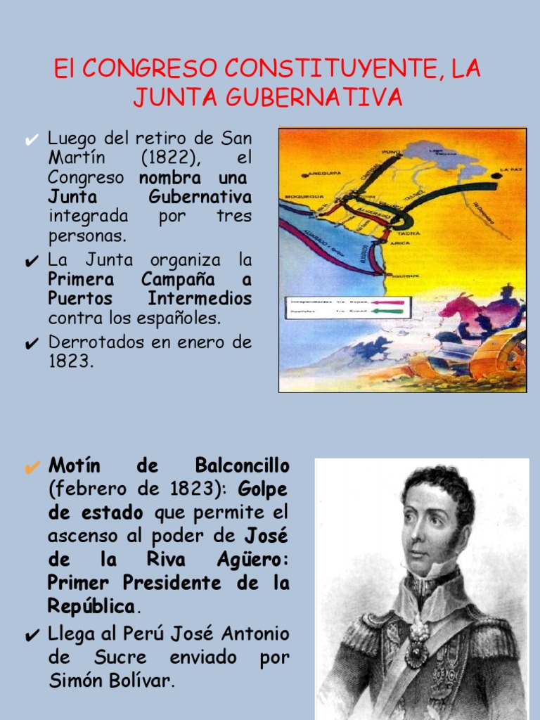 Gobierno de Jose de La Riva Aguero | PDF