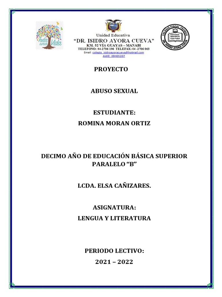 PROYECT1 | PDF | Abuso sexual | Abuso Sexual Infantil