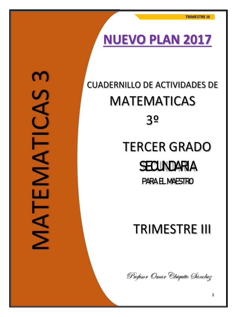 3o 3t Maestro Matematicas | PDF | Factorización | Ecuaciones