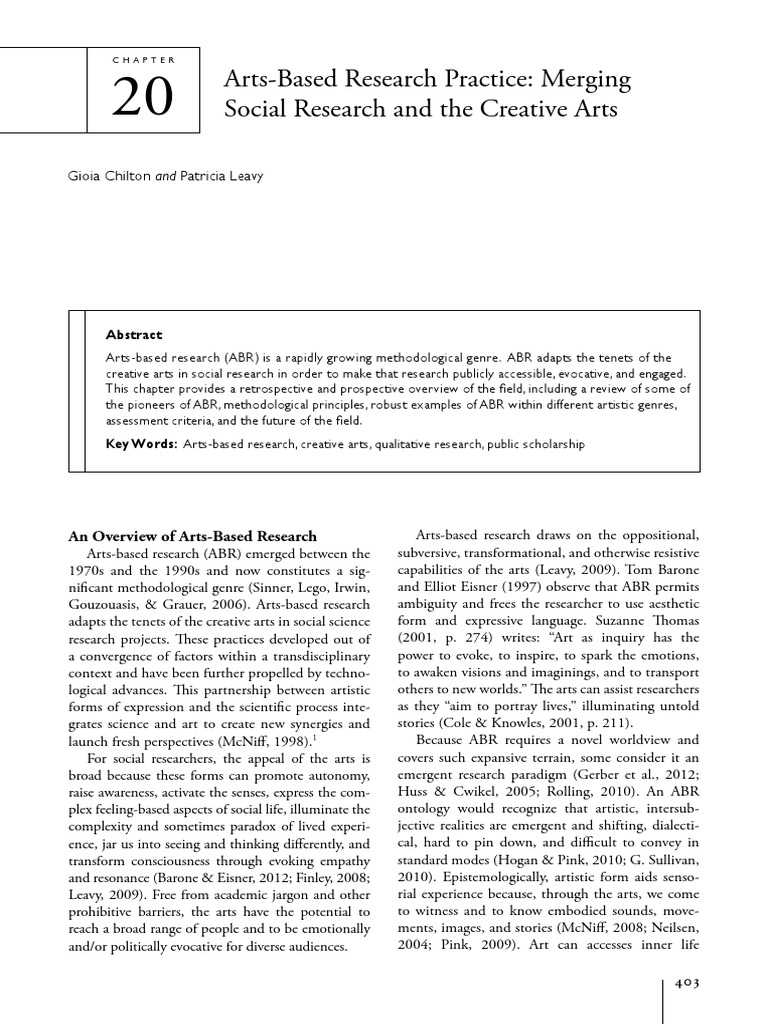 Overview of Arts-Based Research | PDF | Poetry | Experience