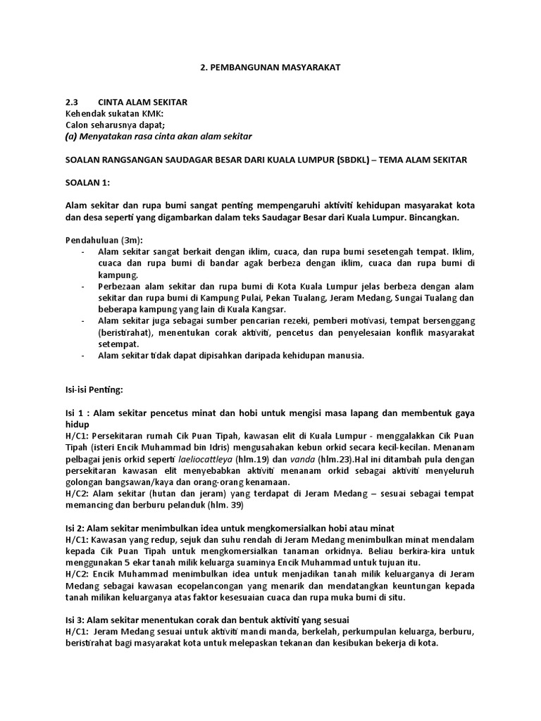 Cinta Alam dalam Pembangunan Masyarakat | PDF | Sains & Matematika
