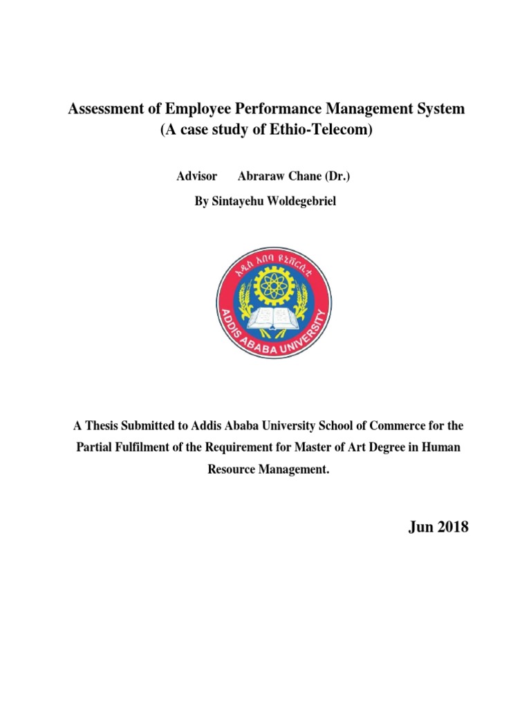 Assessment of Employee Performance Management System (A Case Study of ...