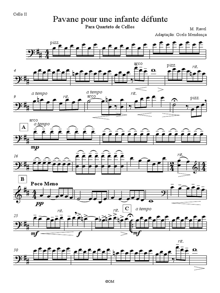 Pavane Pour Une Infante Défunte - Cello II | PDF