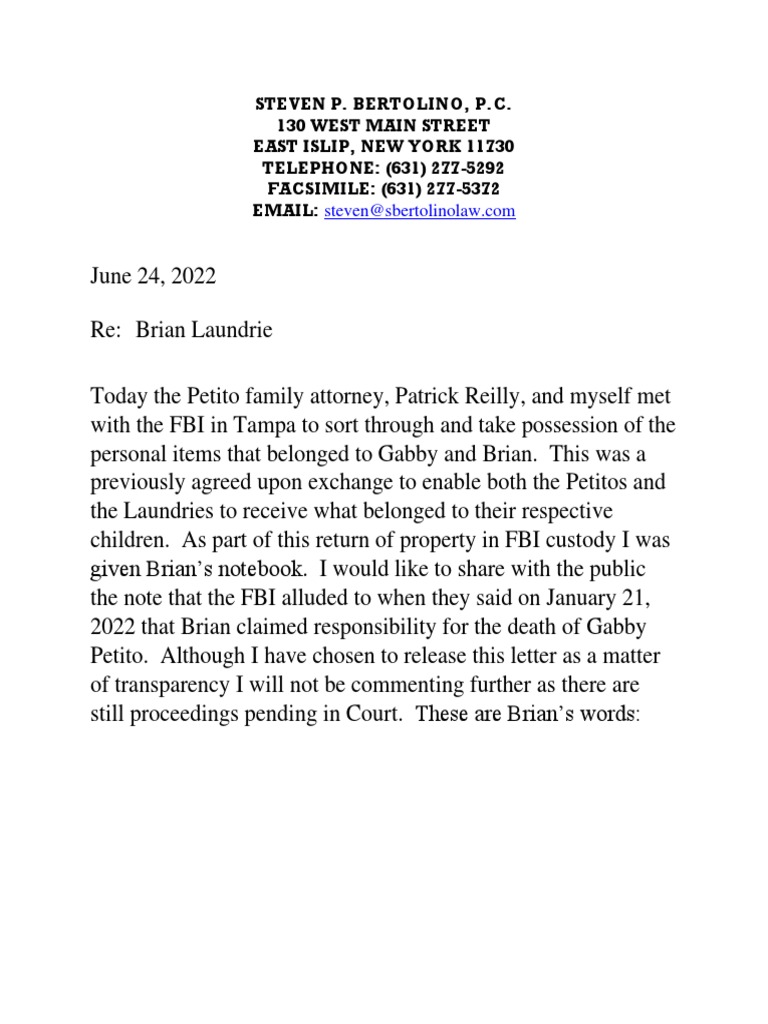 Brian Laundrie Notebook | PDF