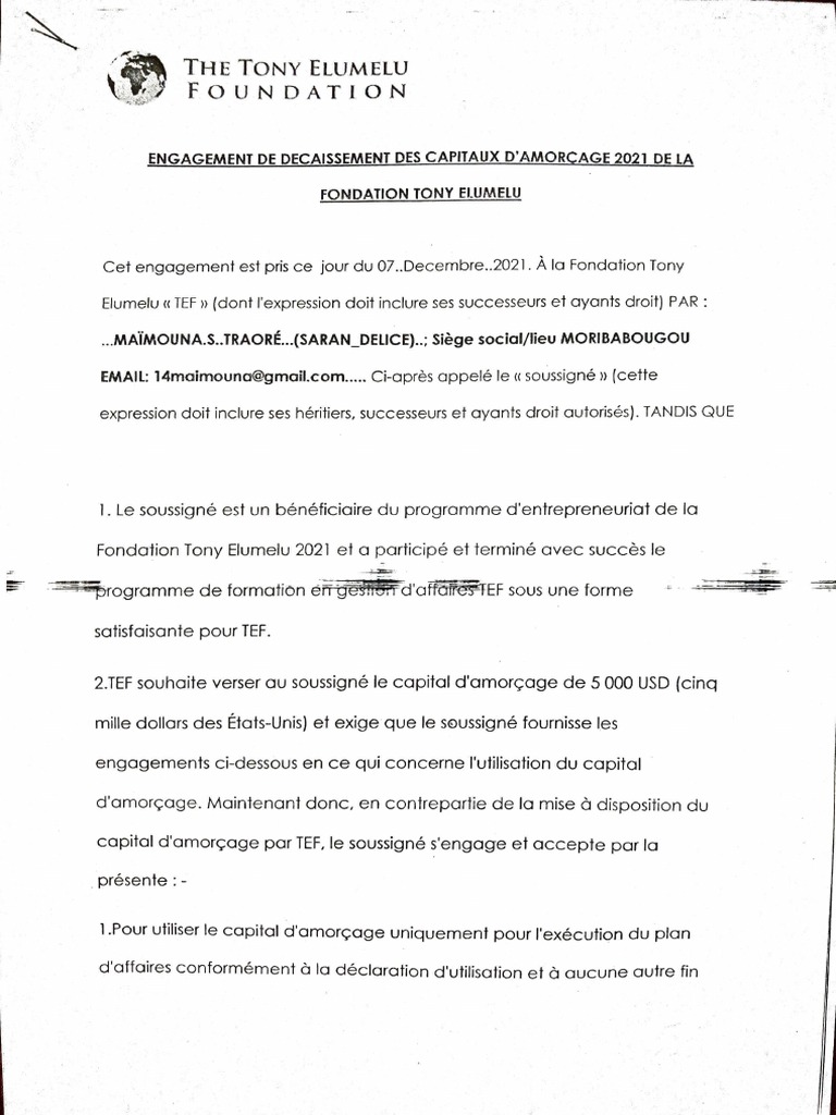 Certificat D'engagement Personnel | PDF