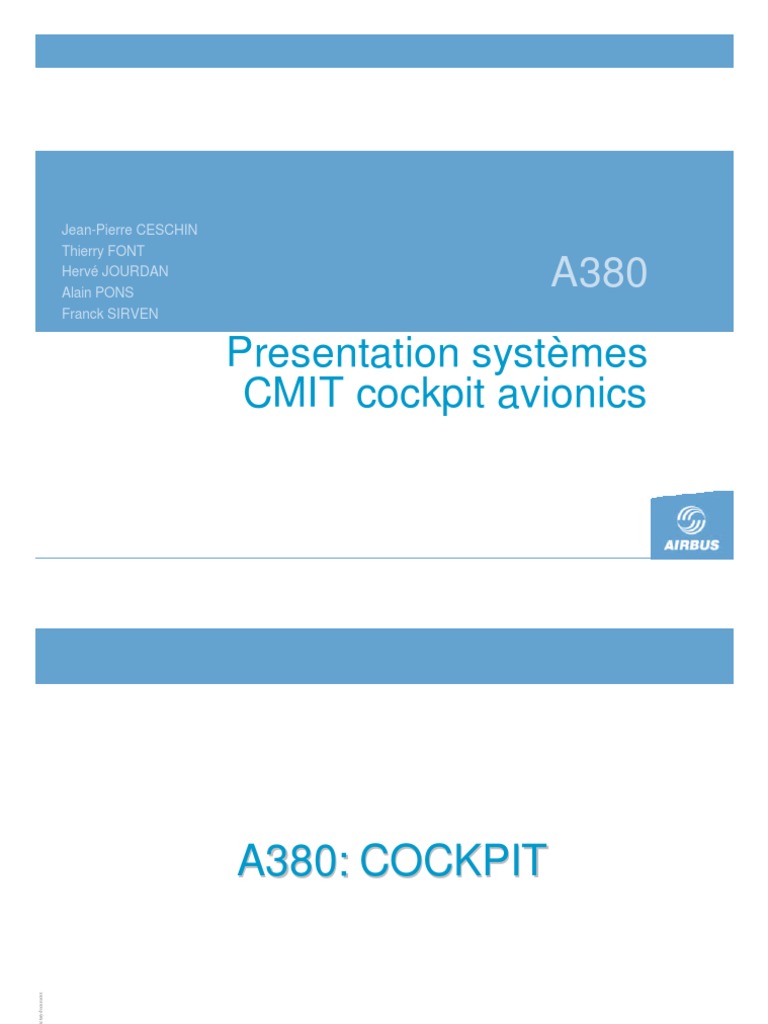 A380 Presentation Systã Mes CMIT Cockpit Avionics 2004 Airbus | PDF ...