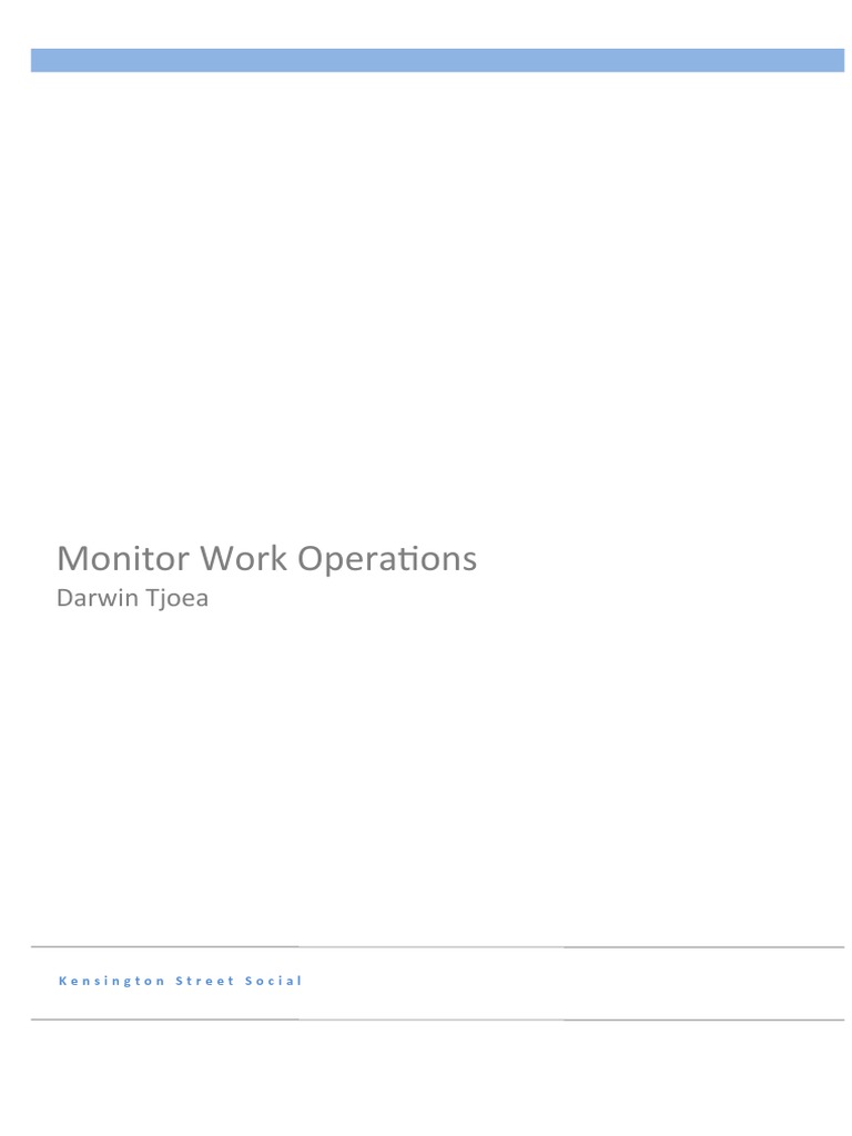 Monitor Work Operations-Report | PDF | Hypothesis | Menu