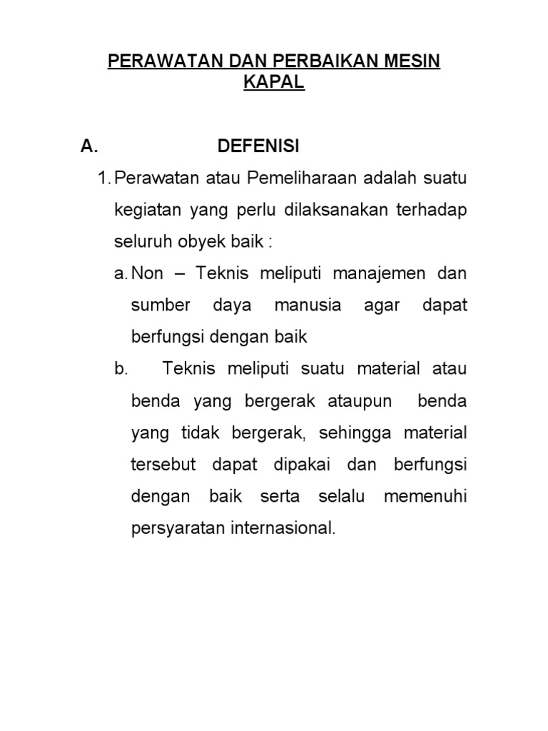 Manajemen Perw. Dan Per - Mesin Kapal TK Ii | PDF