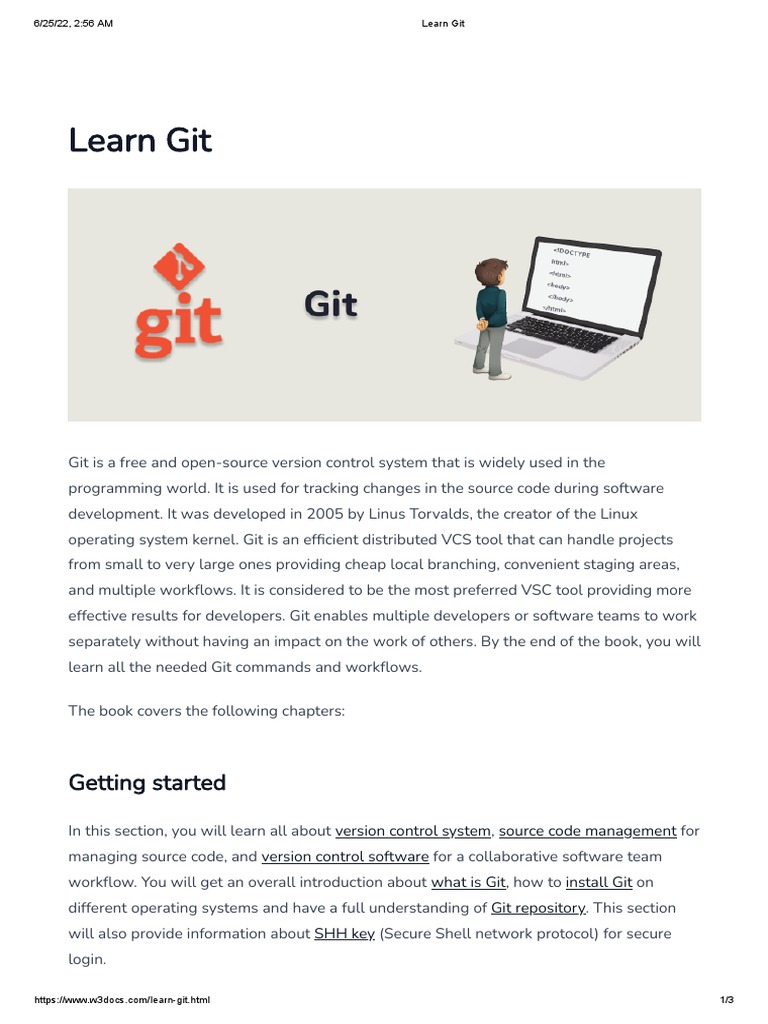Learn Git: Getting Started | PDF | Computing | Operating System Families
