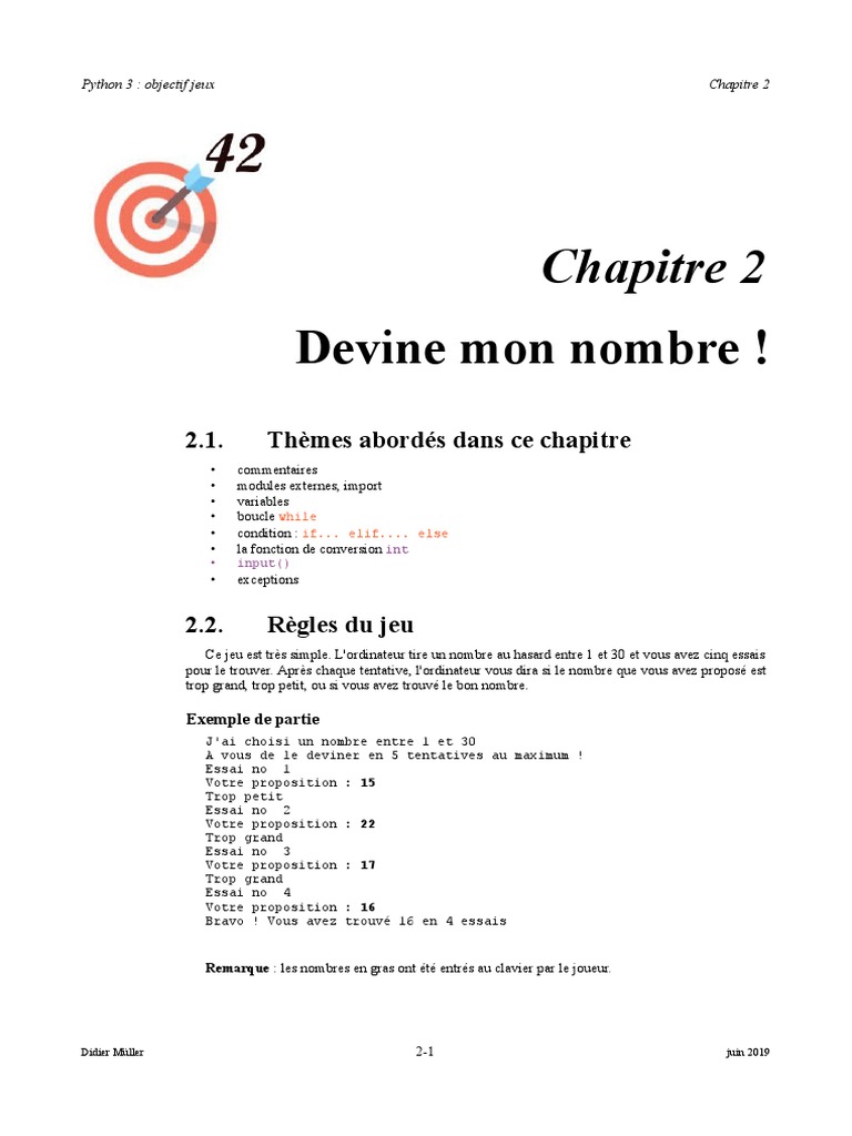 Chapitre 2 | PDF | Structure de contrôle | Python (Langage de programmation)