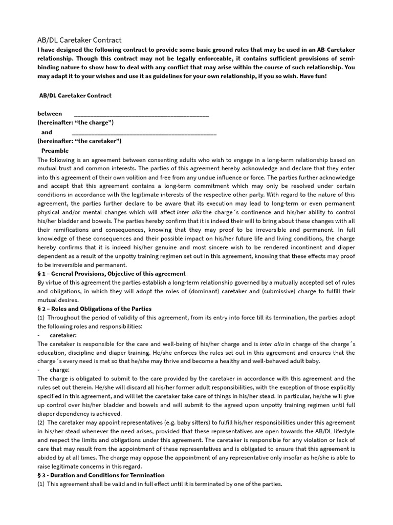 ABDL Contract | PDF | Breach Of Contract