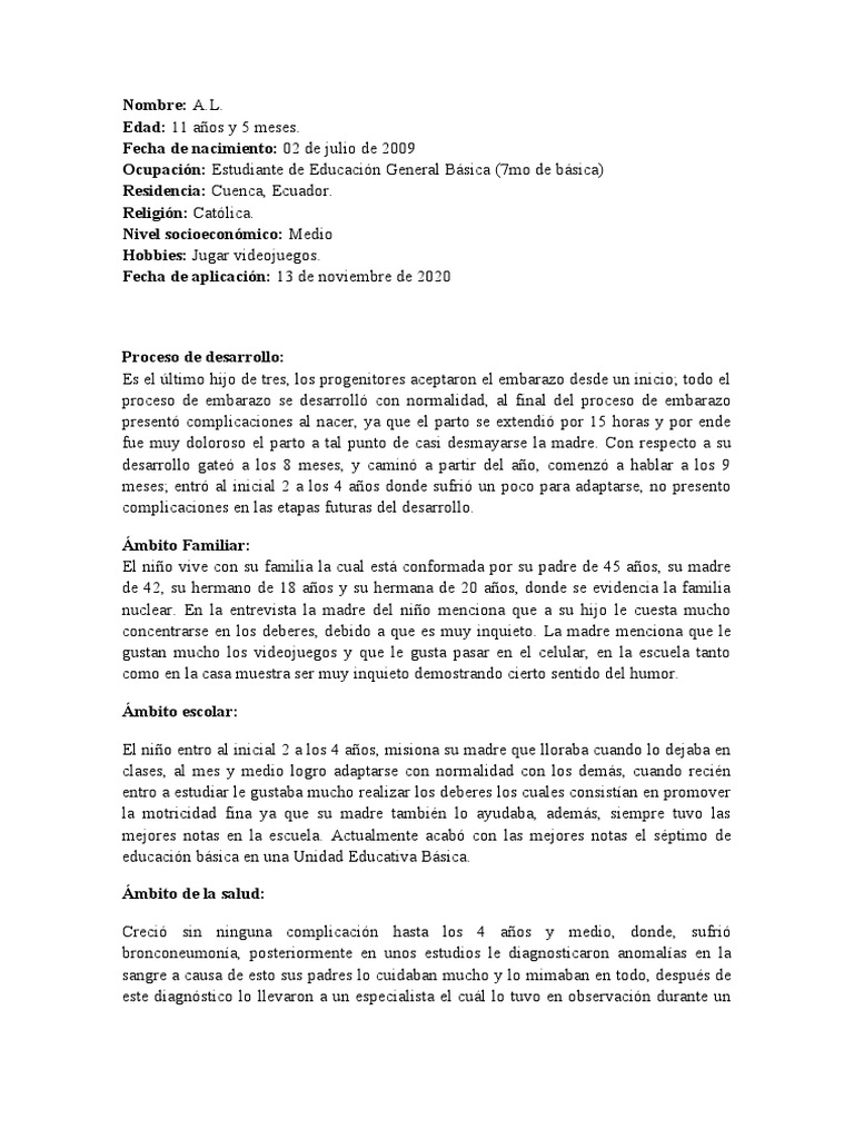 Evaluación D2 de Atención en A.L. | PDF | Parto