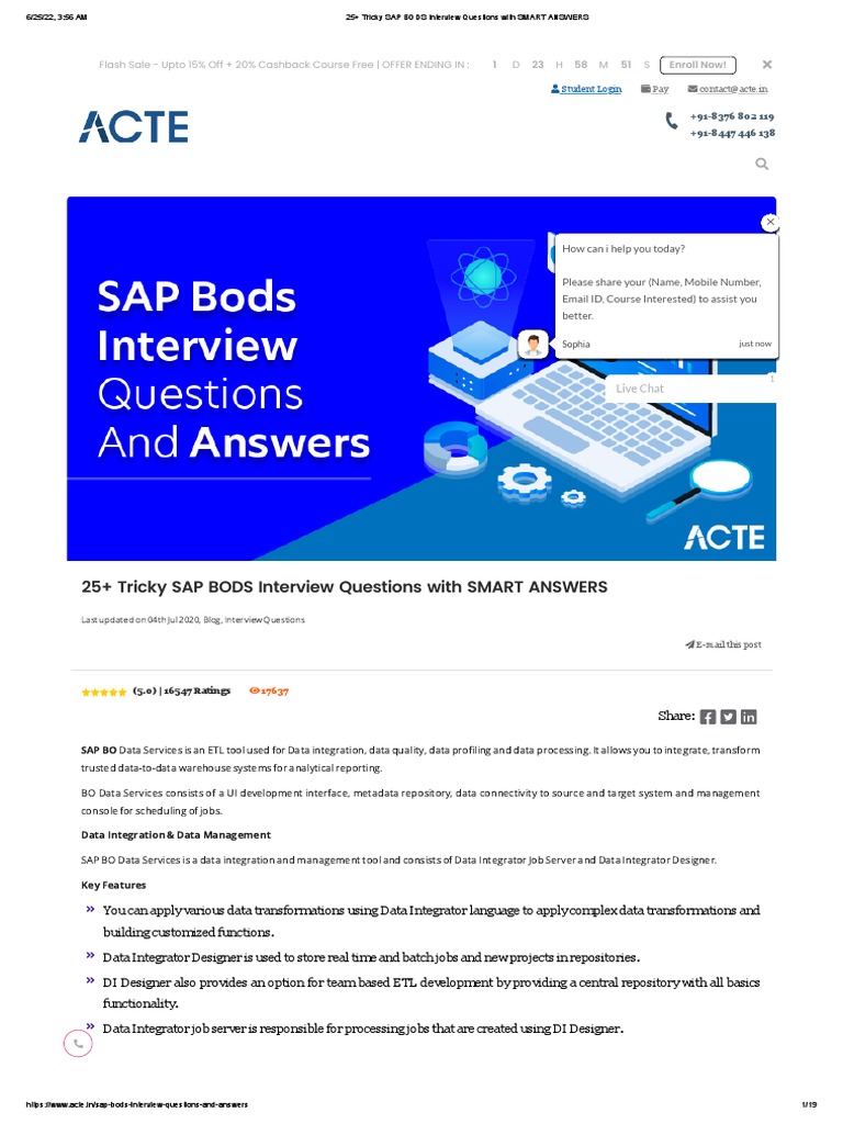 25+ Tricky SAP BODS Interview Questions With SMART ANSWERS | PDF | Information Age | Information ...