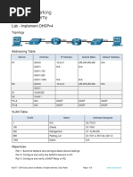 7 4 2 Lab Implement Dhcpv4 Answers | PDF | Cisco Certifications | Ip Address