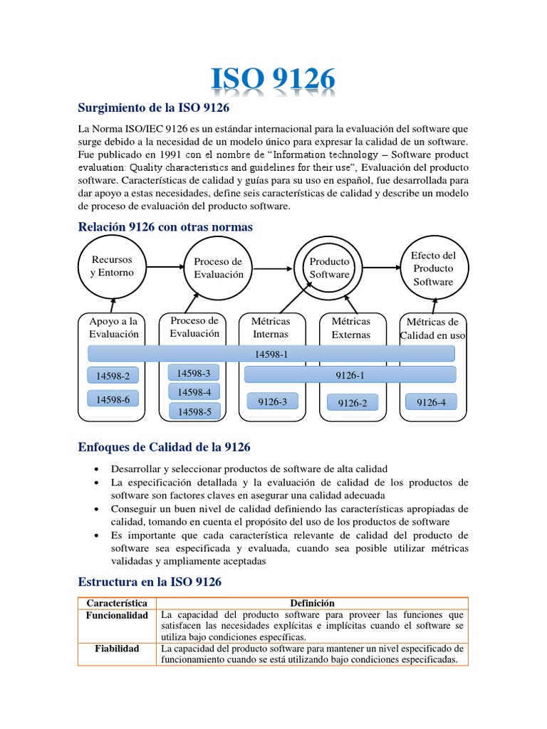 Iso 9126 | PDF | Software | Calidad (comercial)