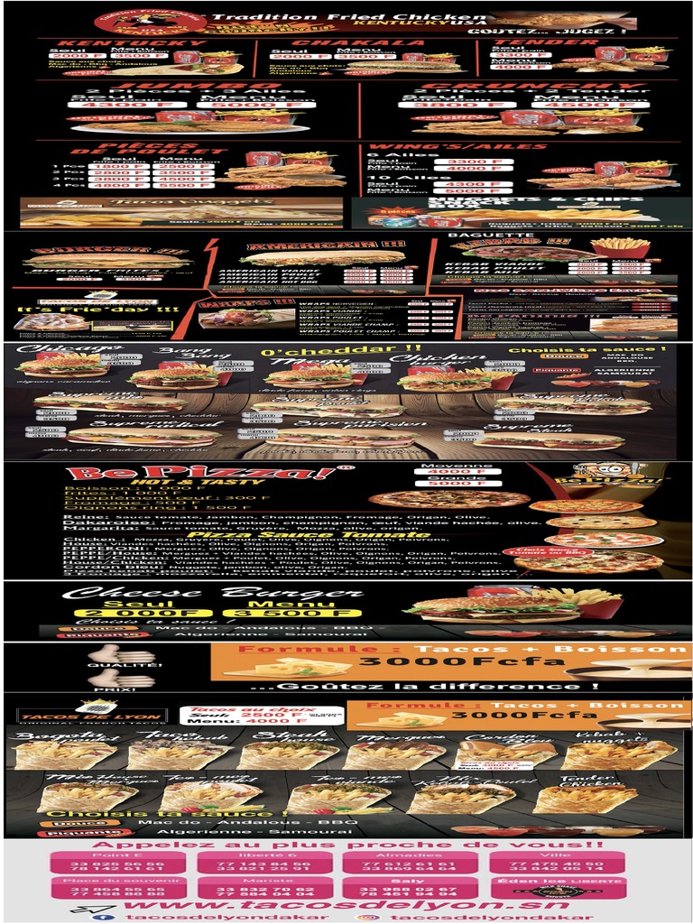 Tacos de Lyon Original French Tacos Dakar | PDF