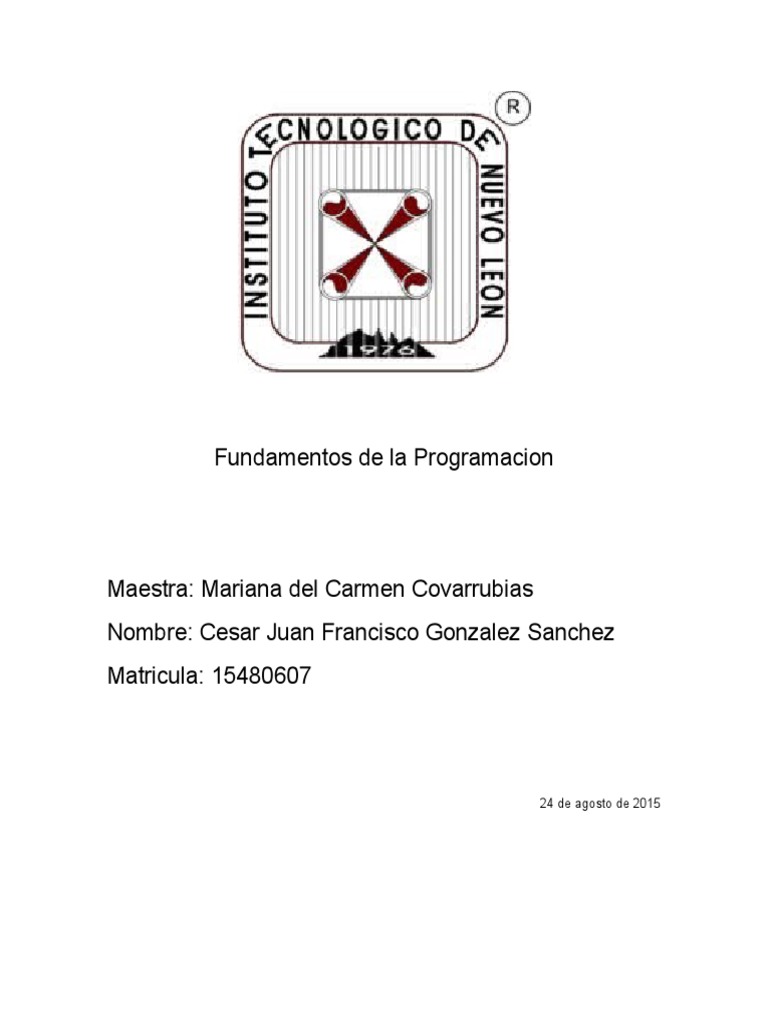 Fundamentos de La Programacion | PDF | Programación de computadoras ...