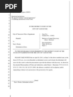 Motion To Disqualify Counsel - Sample | PDF | Equity (Law) | Lawyer