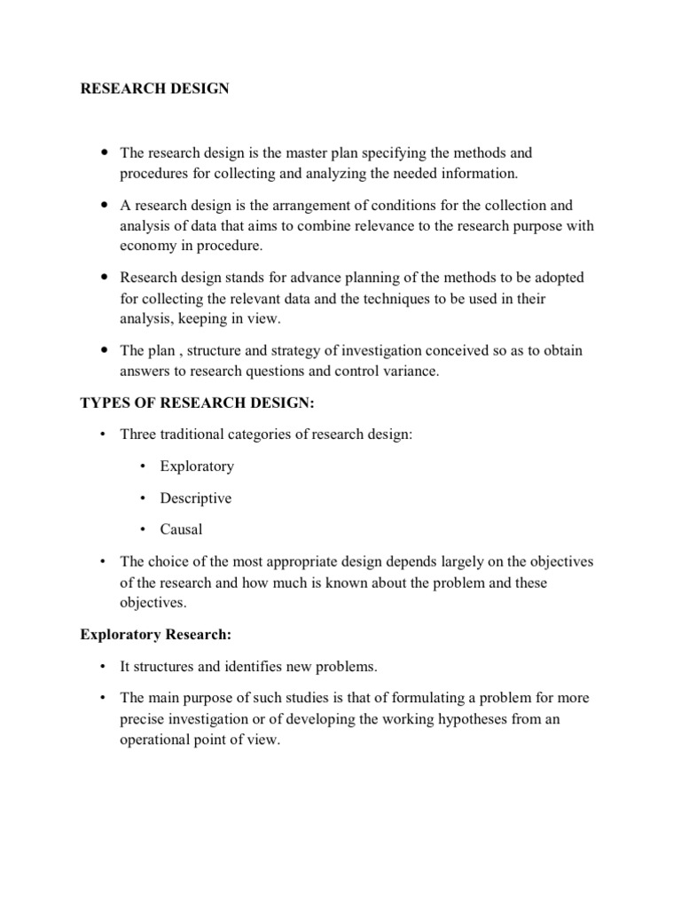 Research Design and Methodology Overview | PDF | Research Design ...