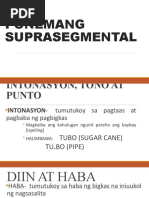Pagsusulit Sa Ponemang Suprasegmental Grade 9 | PDF