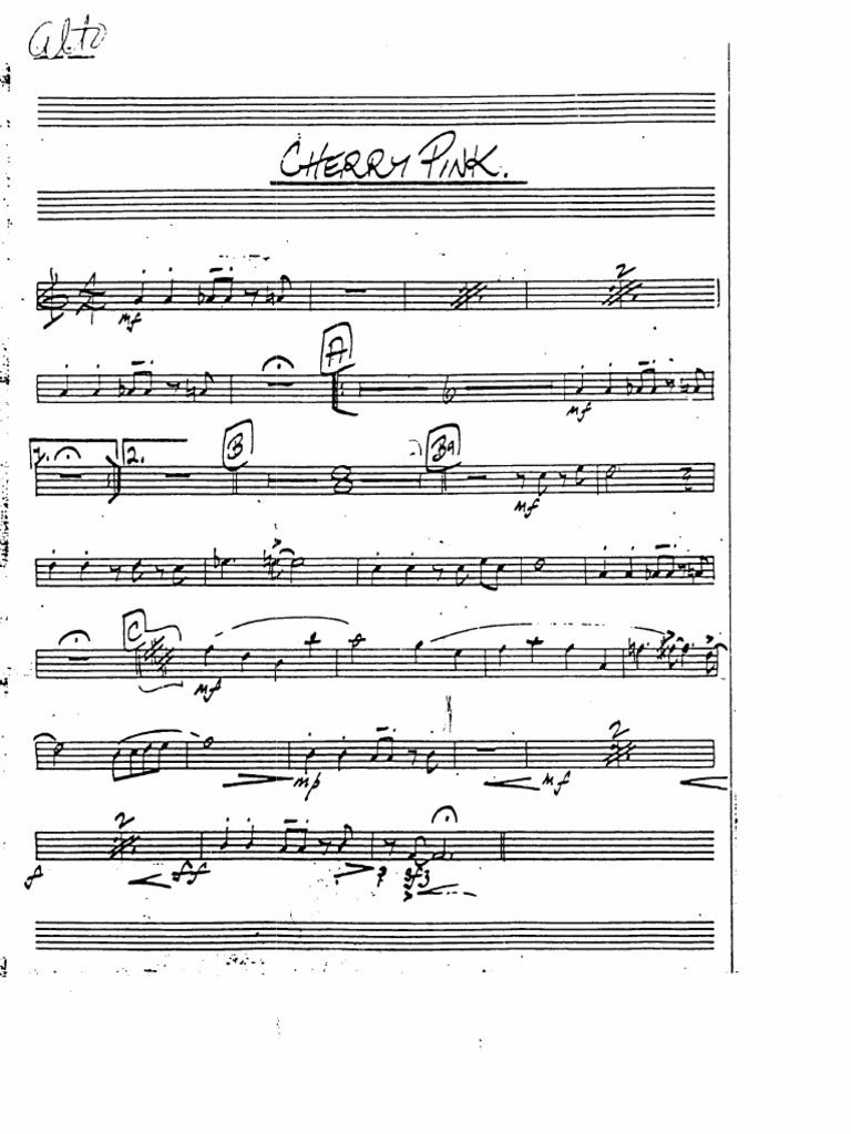 Cherry Pink Alto Sax | PDF