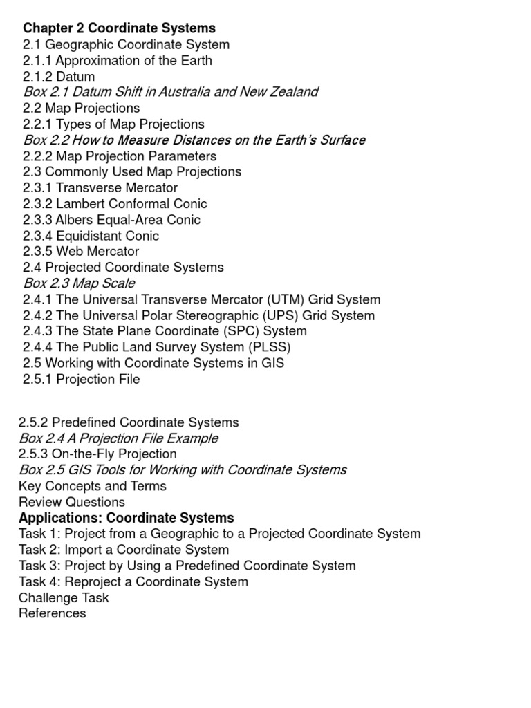 Coordinate Systems & Map Projections | PDF | Latitude | Geodesy