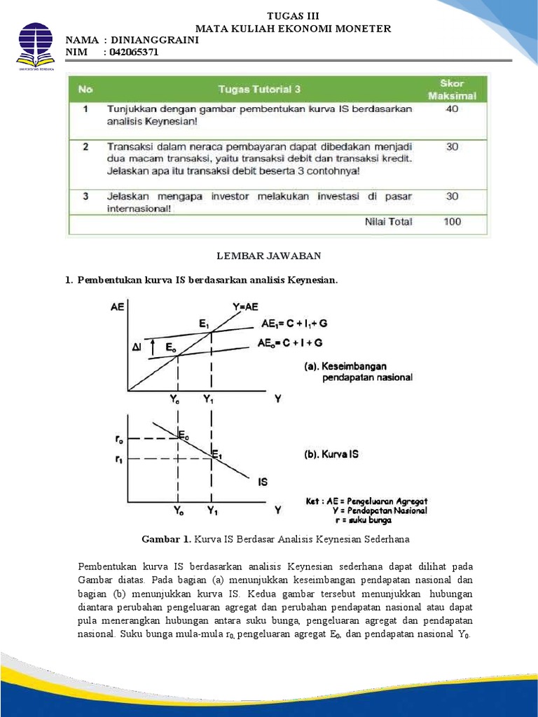 Tugas III - Eko. Moneter | PDF