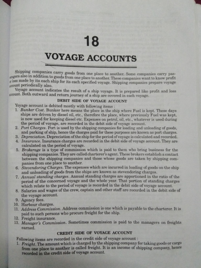 Voyage Account | PDF