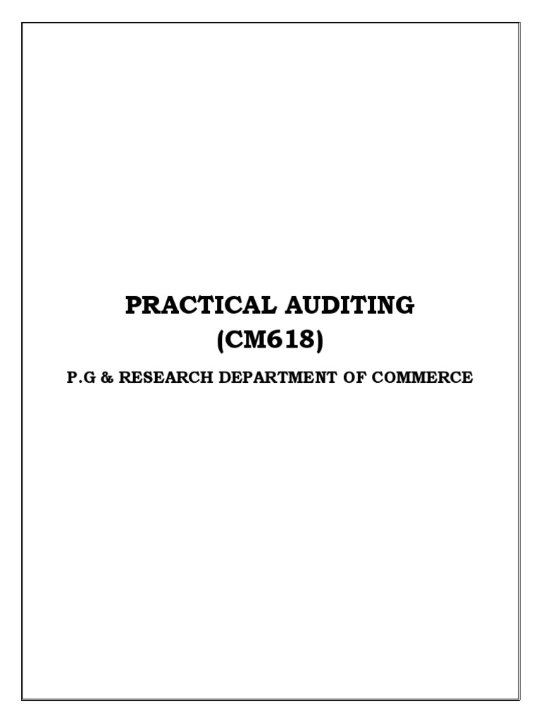 Practical Auditing | Download Free PDF | Audit | Financial Audit