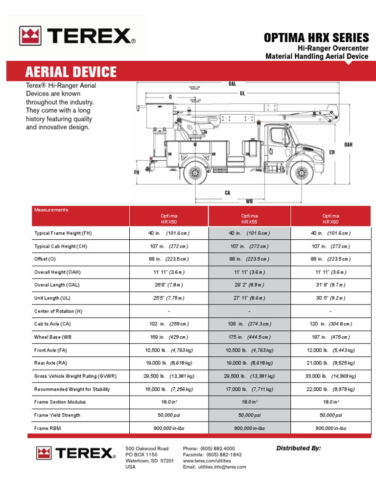 Hi Ranger Optima HRX Series Specifications | PDF | Manufactured Goods ...