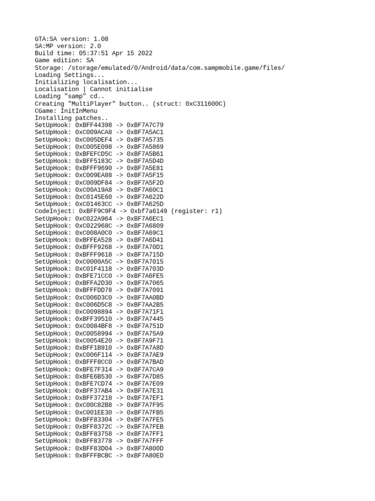 Samp Log | PDF | Human–Computer Interaction | Computer Architecture