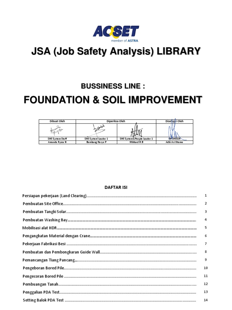 JSA Library - Pondasi | PDF