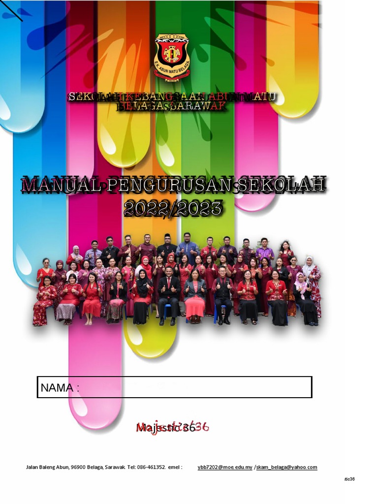 Panduan Manual Pengurusan Sekolah | PDF