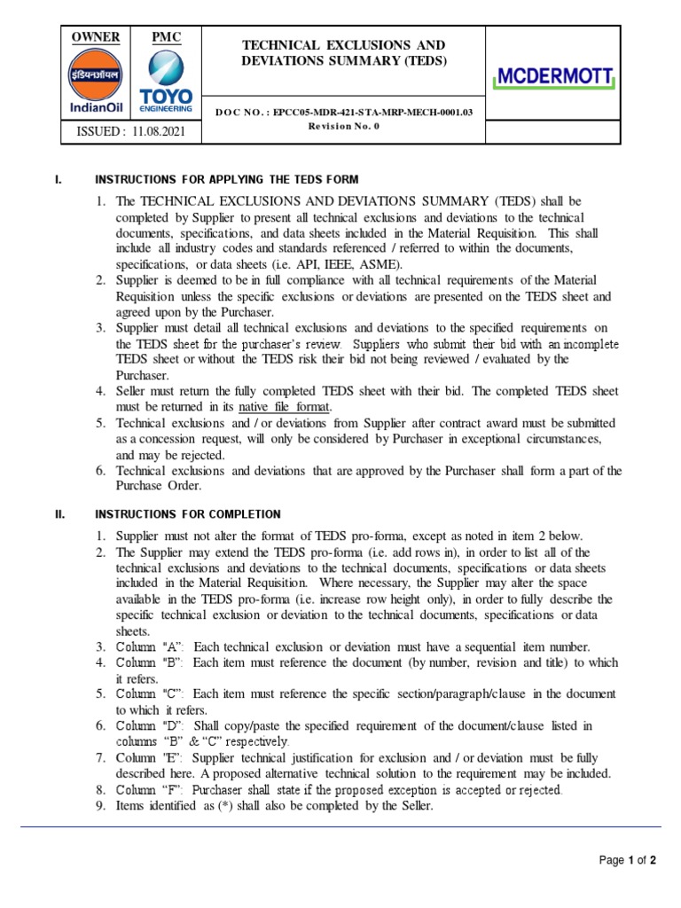 TEDS Format | PDF | Specification (Technical Standard) | Computing