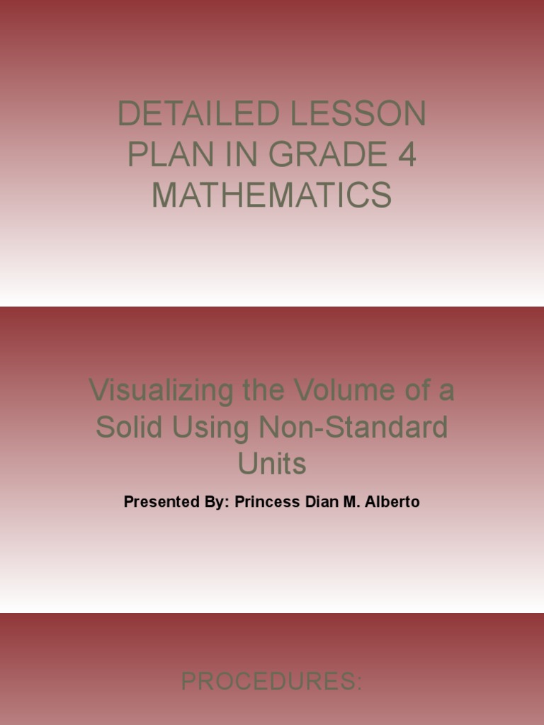 Detailed Lesson Plan in Grade 4 Mathematics | PDF