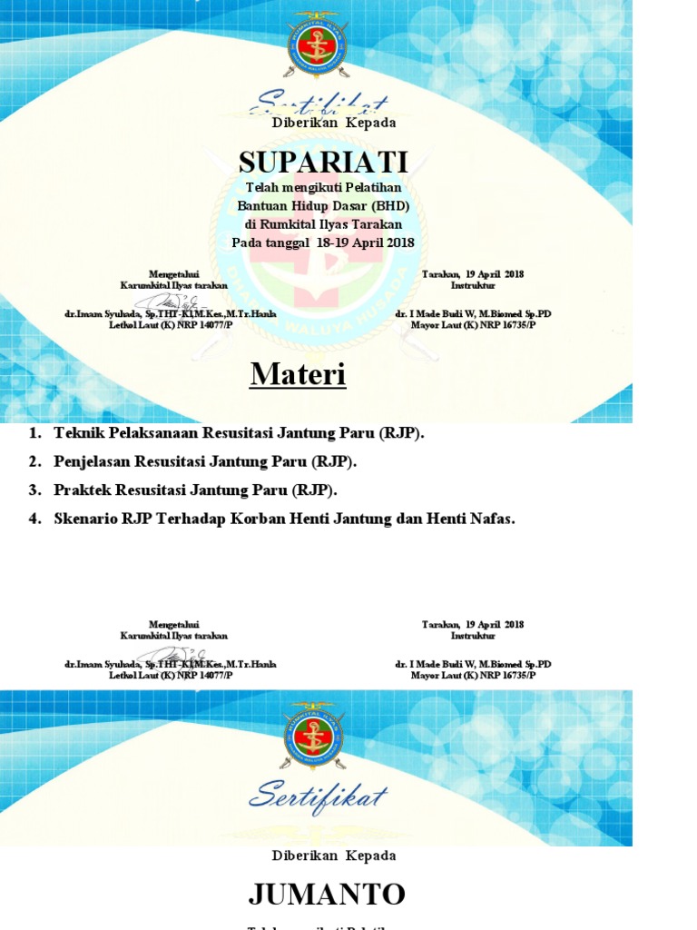 Sertifikat RJP Ok | PDF