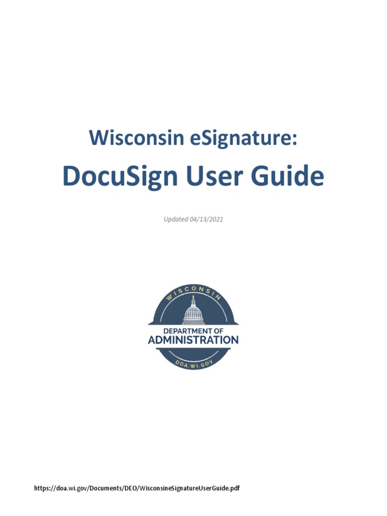 Wisconsin DocuSign Guide | PDF | Icon (Computing) | Tag (Metadata)