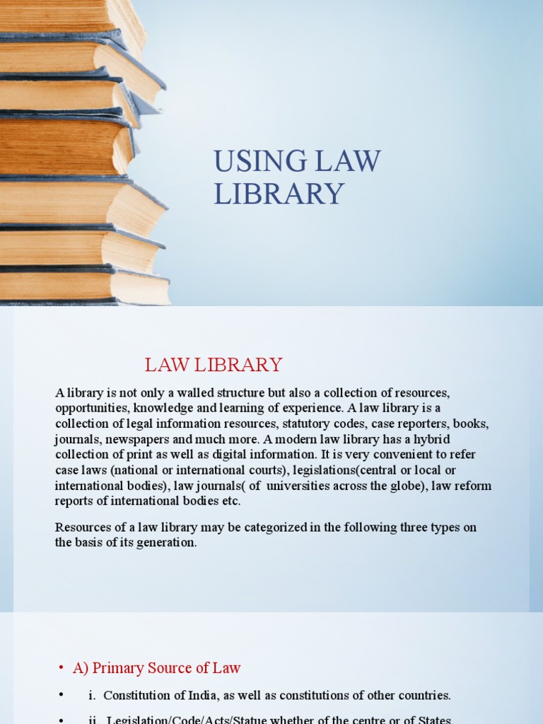 Using Law Library (Legal Methods) | PDF | Libraries | Law Review