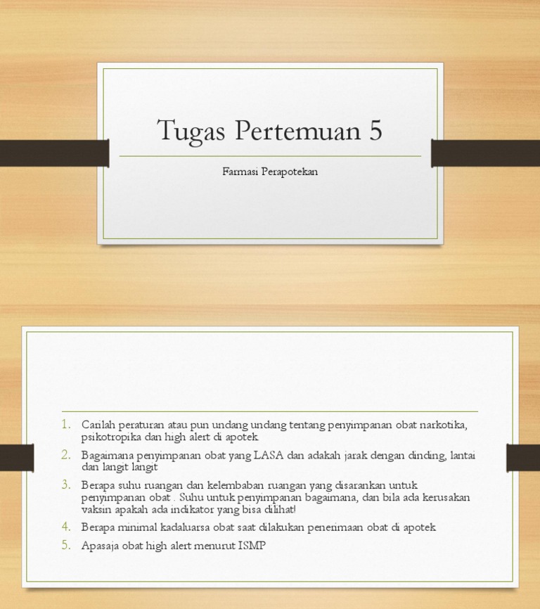 P5-Tugas Farmasi Perapotekan | PDF | Pengembangan Diri