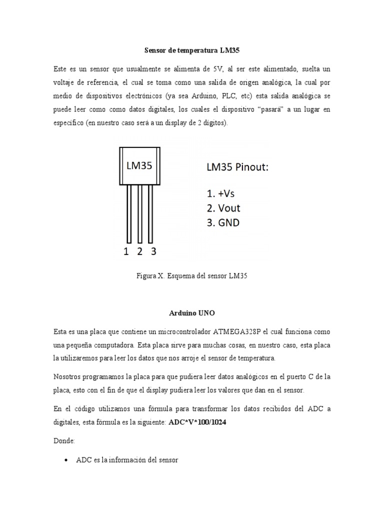Sensor de Temperatura LM35 | PDF